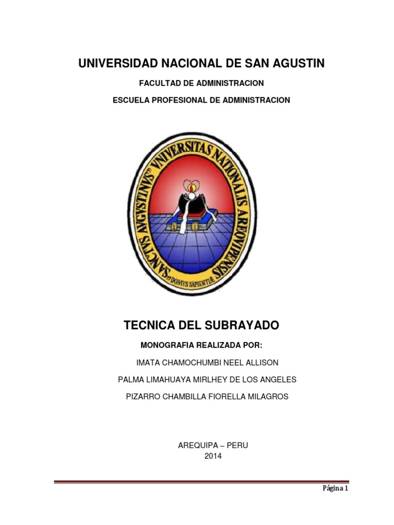 Técnicas Del Subrayado | PDF | Lectura (proceso) | Habilidades de estudio