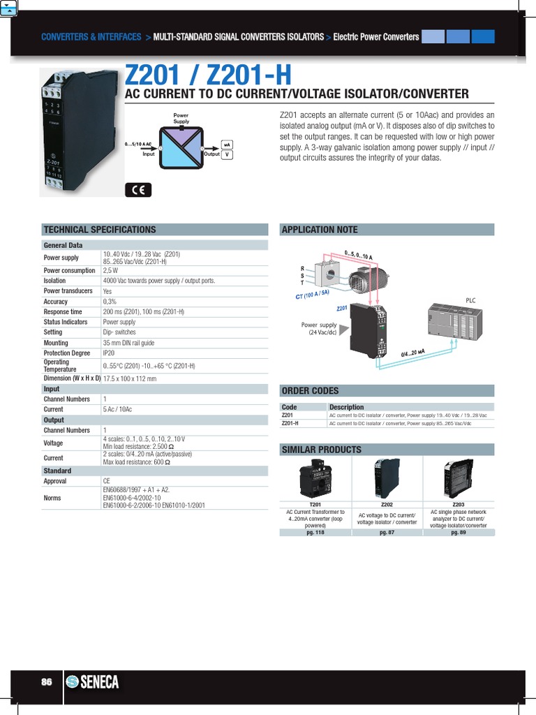 Z201 Z201-H Datasheet PDF | PDF | Power Supply | Direct Current