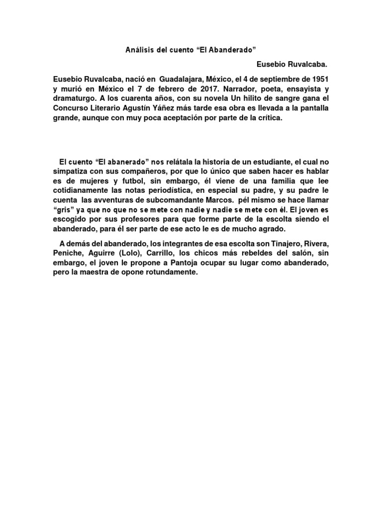 Análisis Del Cuento | PDF
