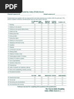 Back Pain Function Scale (BPFS) of Stratford Et Al | PDF