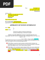 Affidavit of Status As Secured Party Template | PDF | Affidavit | Security Interest