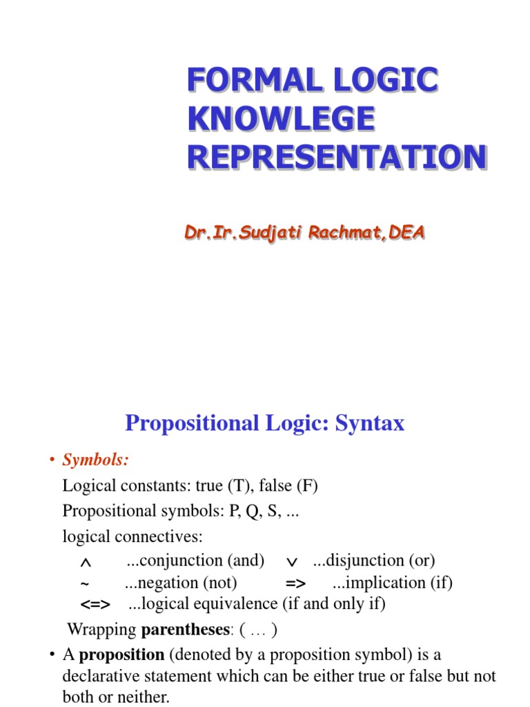 Propositional Logic Symbols and Syntax | PDF | Interpretation (Logic ...