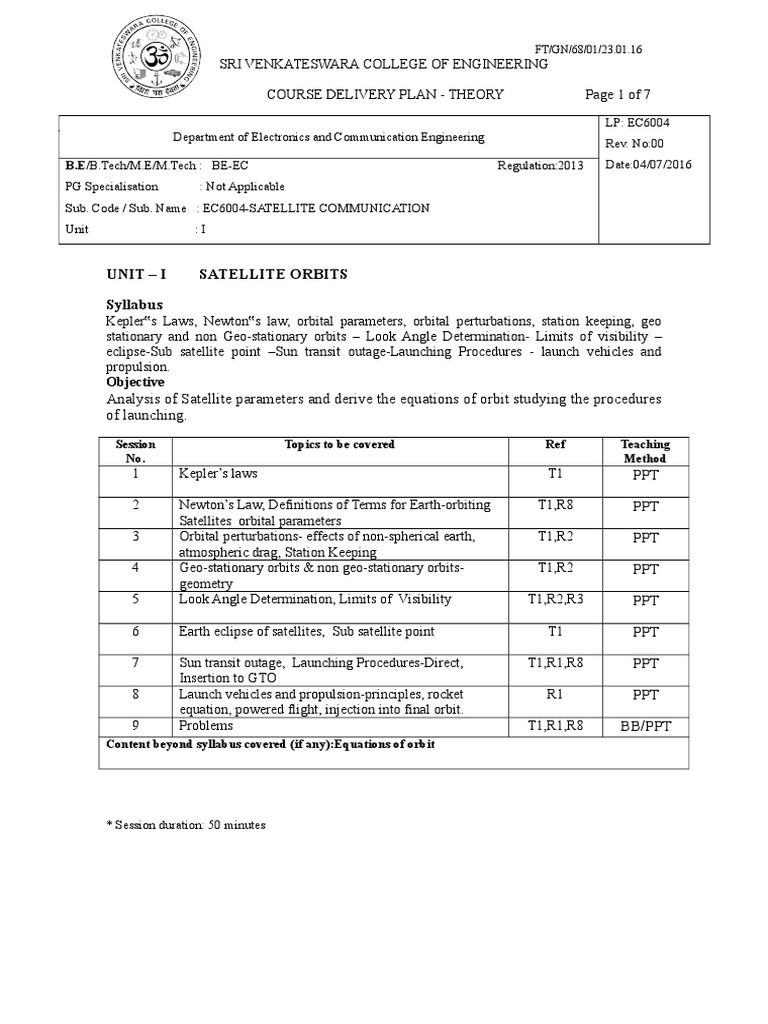 Satellite Communication Notes Ec6004 | PDF | Channel Access Method ...
