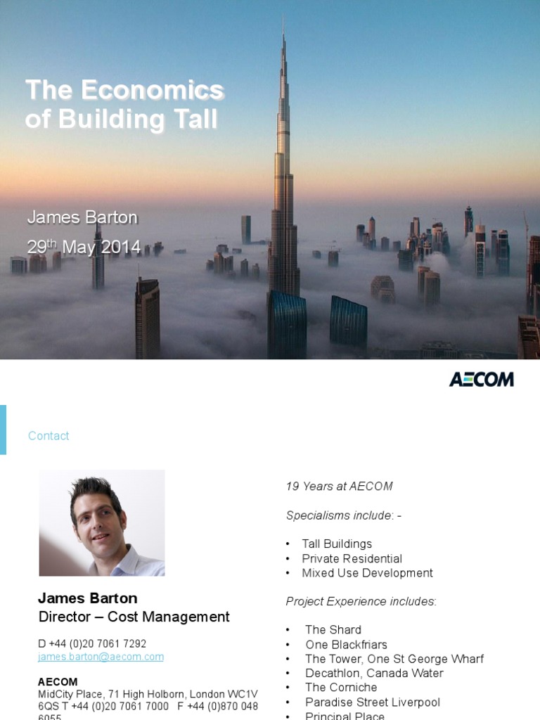 The Economics of Building Tall by James Barton (AECOM) | PDF | Economics | Economies