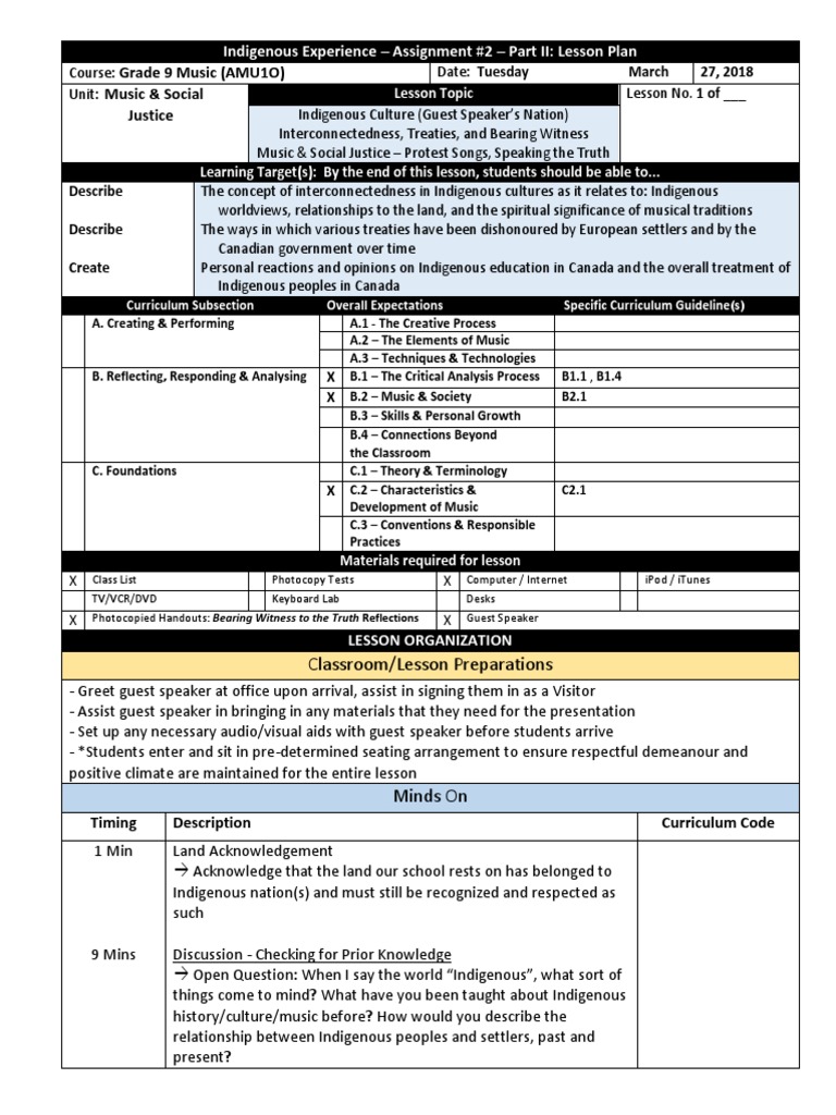 Indigenous Lesson Artifact 2 | PDF | Individualized Education Program ...