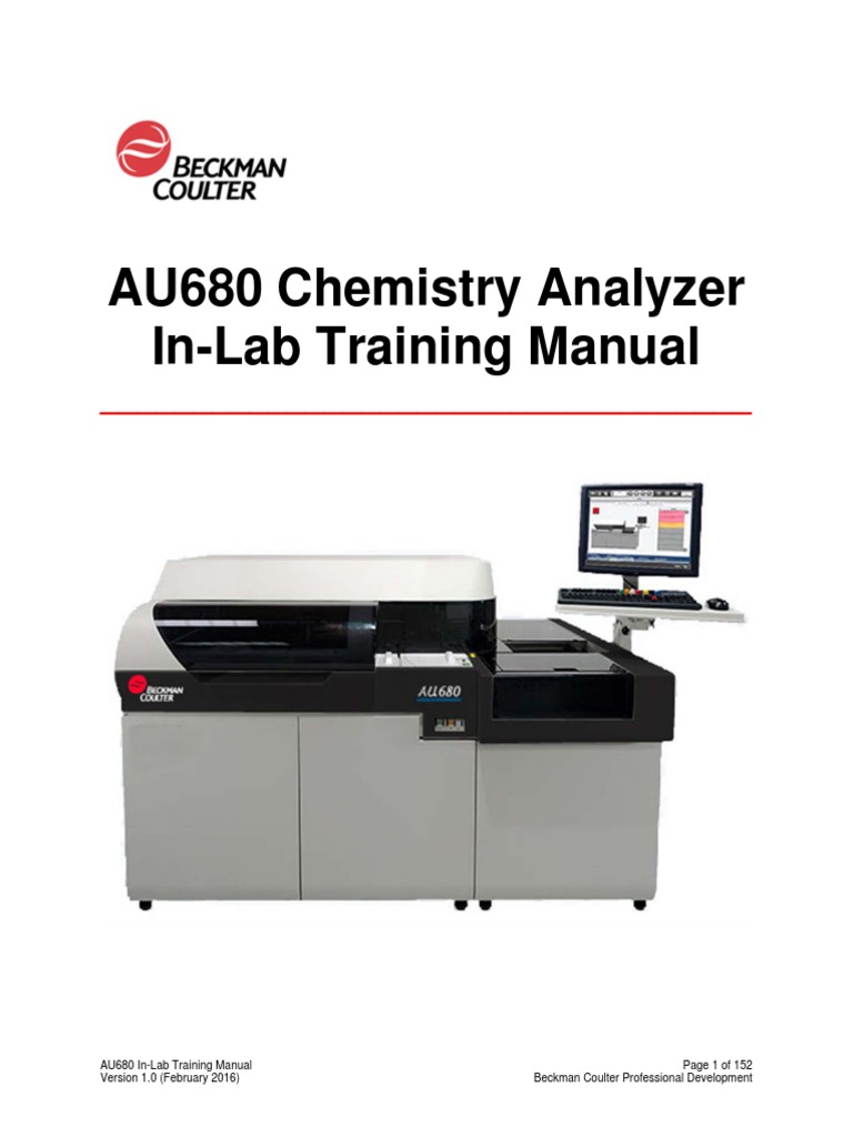 AU680 Chemistry Analyzer Training Manual | PDF | Portable Document ...