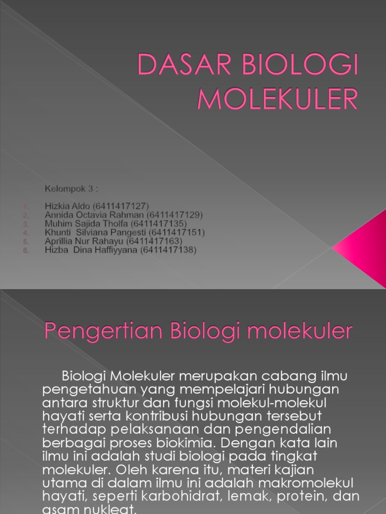 Dasar Biologi Molekuler | PDF