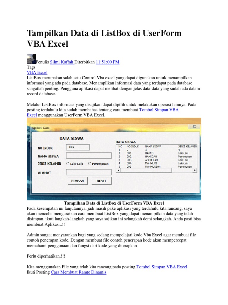 Tampilkan Data Di ListBox | PDF