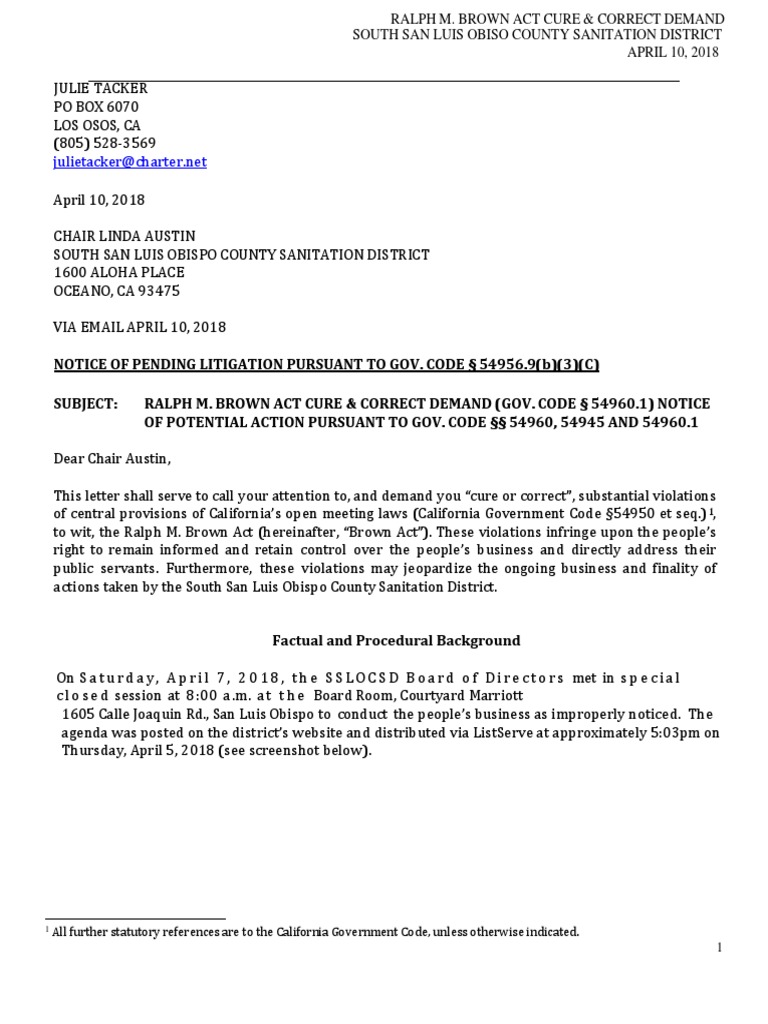 1 All Further Statutory References Are To The California Government ...