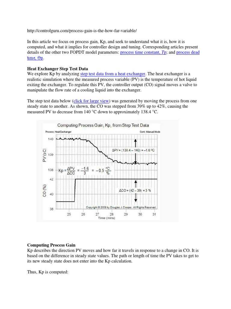 In This Article We Focus On Process Gain | PDF | Control Theory ...