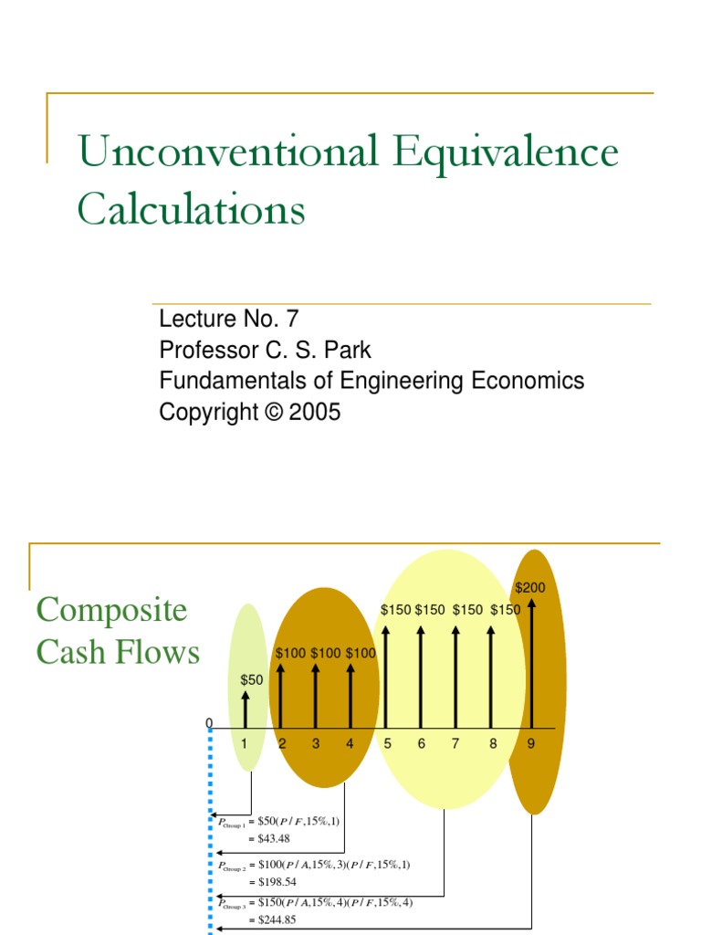 Lecture No7 Unconventional Equivalence Calculations | PDF | Interest ...