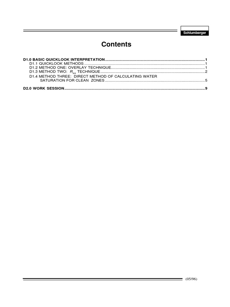 04 QuickLook Interpretation PDF | PDF | Porosity | Electrical ...