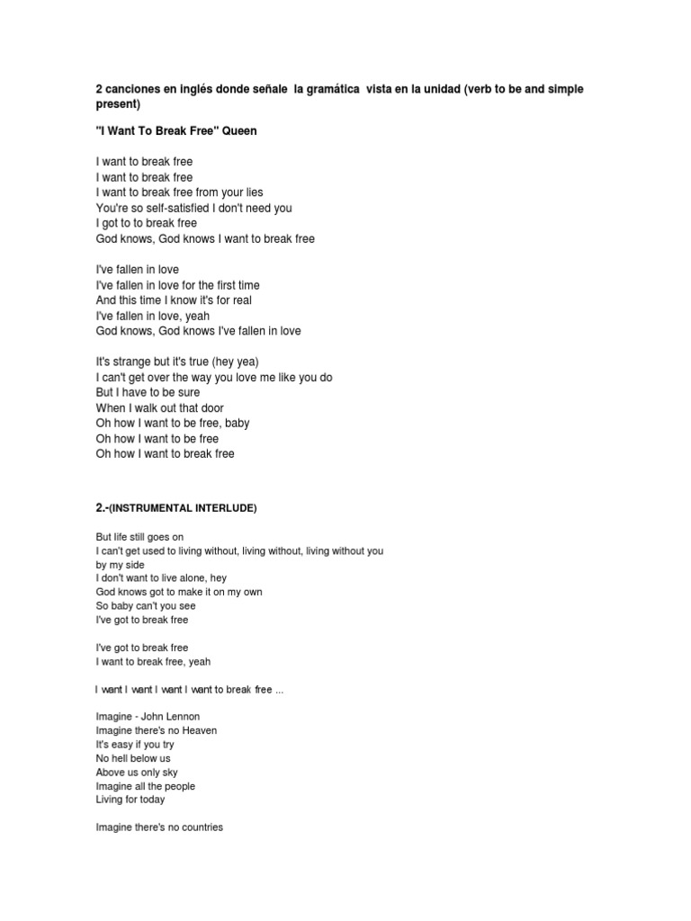English Grammar in Songs | PDF
