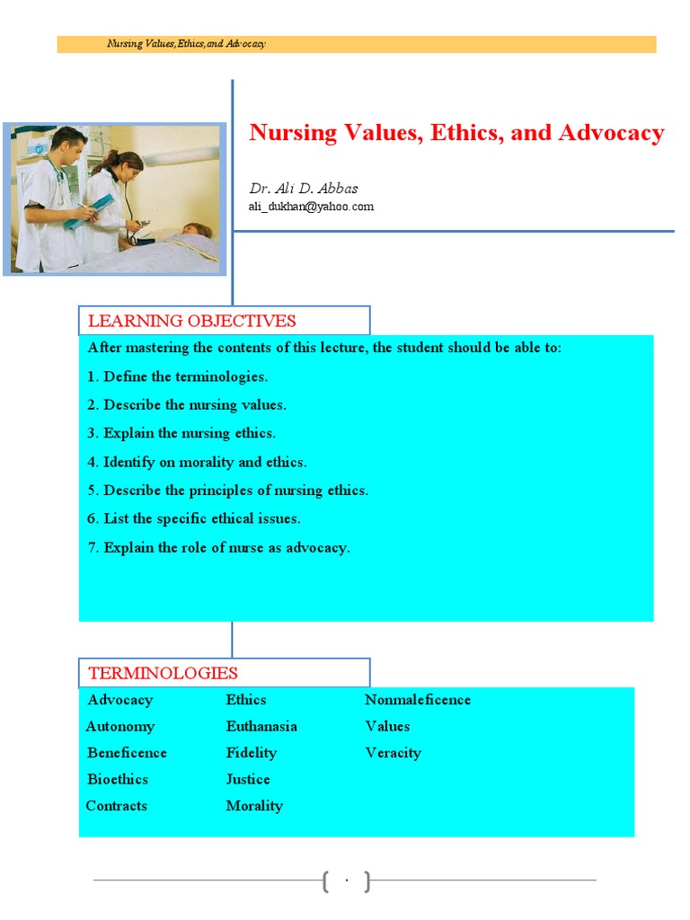 Nursing Values, Ethics, And Advocacy | Value (Ethics) | Morality