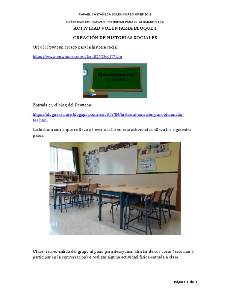 Historias Sociales para Alumnado Con Tea | PDF | Comunicación | Sicología