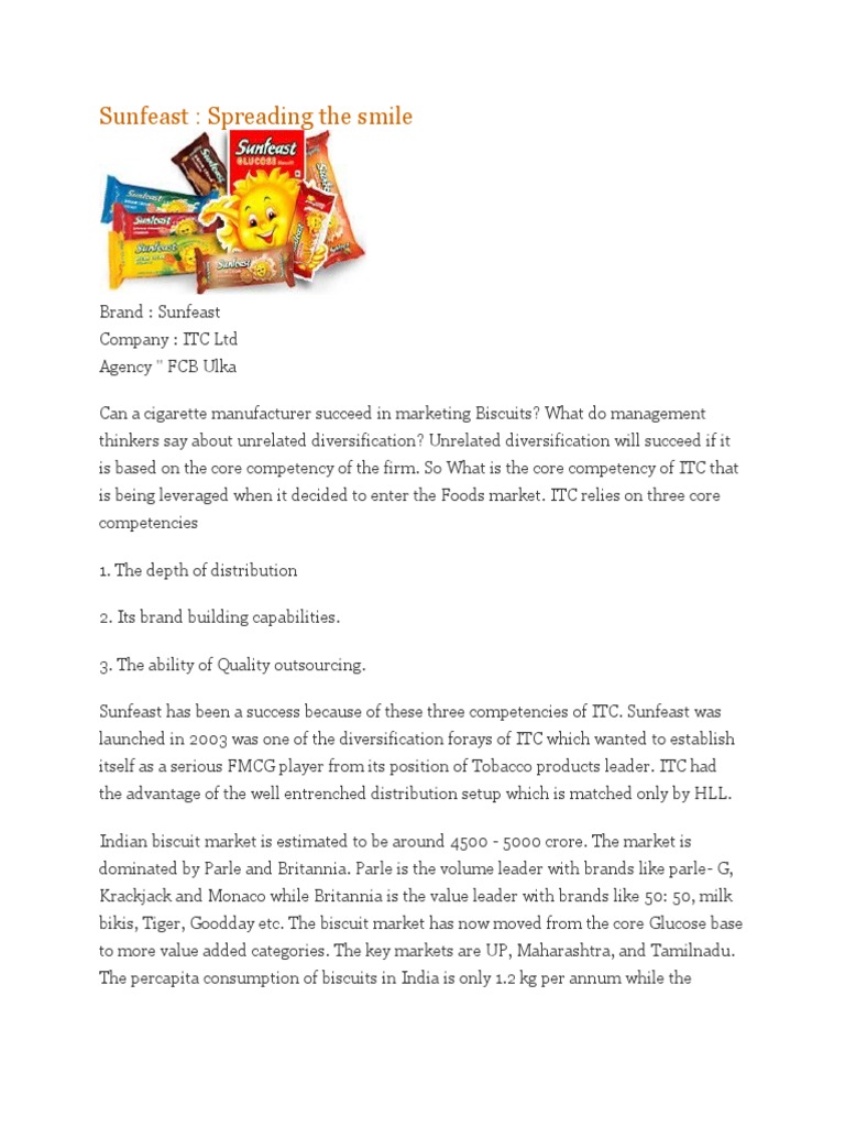 Sunfeast: Spreading The Smile | PDF | Brand | Marketing