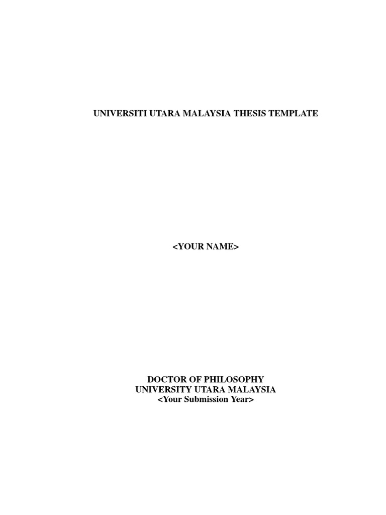 Universiti Utara Malaysia Thesis Template | PDF | Desserts | Cakes