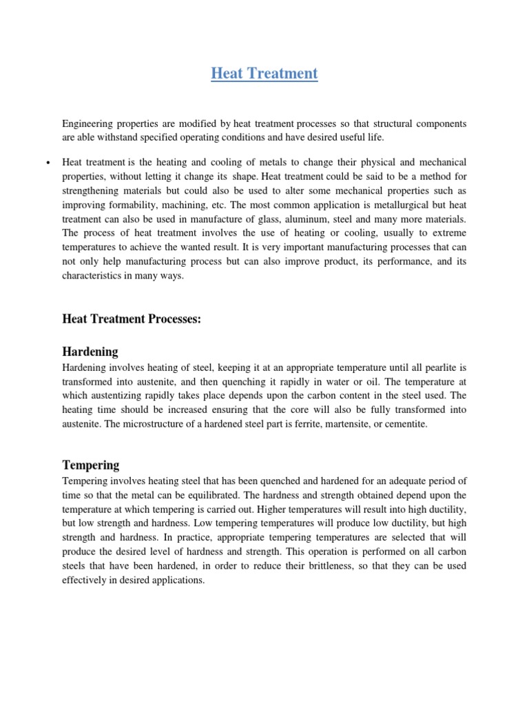 Heat Treatment Basic | PDF | Heat Treating | Annealing (Metallurgy)