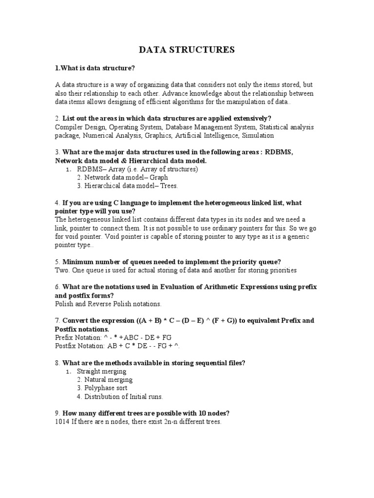 Data Structures Concepts | PDF | Teaching Methods & Materials | Computers