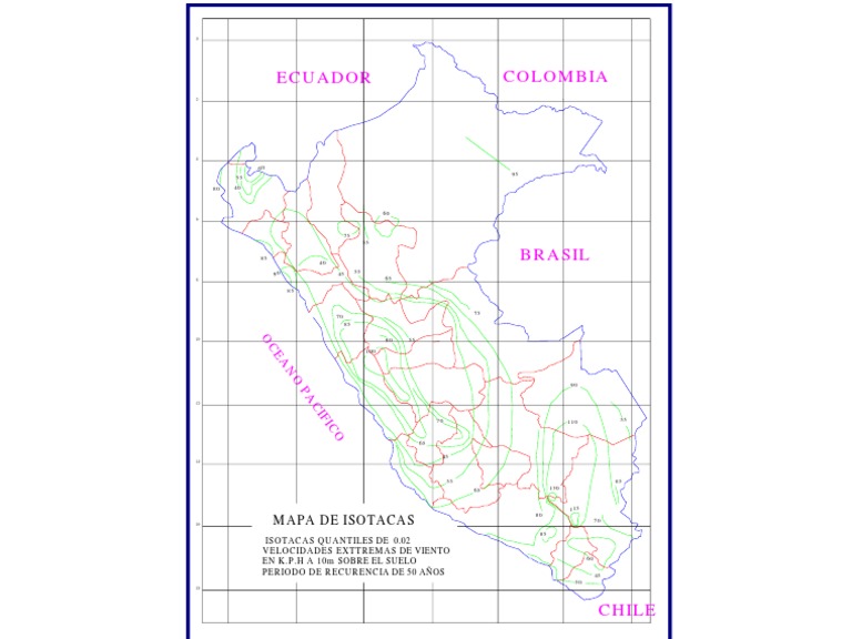 Mapa de Isotacas y Vientos en Perú | PDF