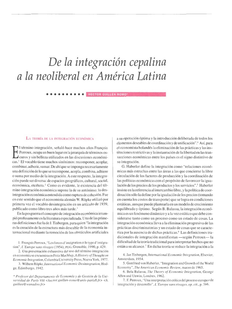 2001-GUILLEN ROMO-De La Integración Cepalina A La Neoliberal en América ...
