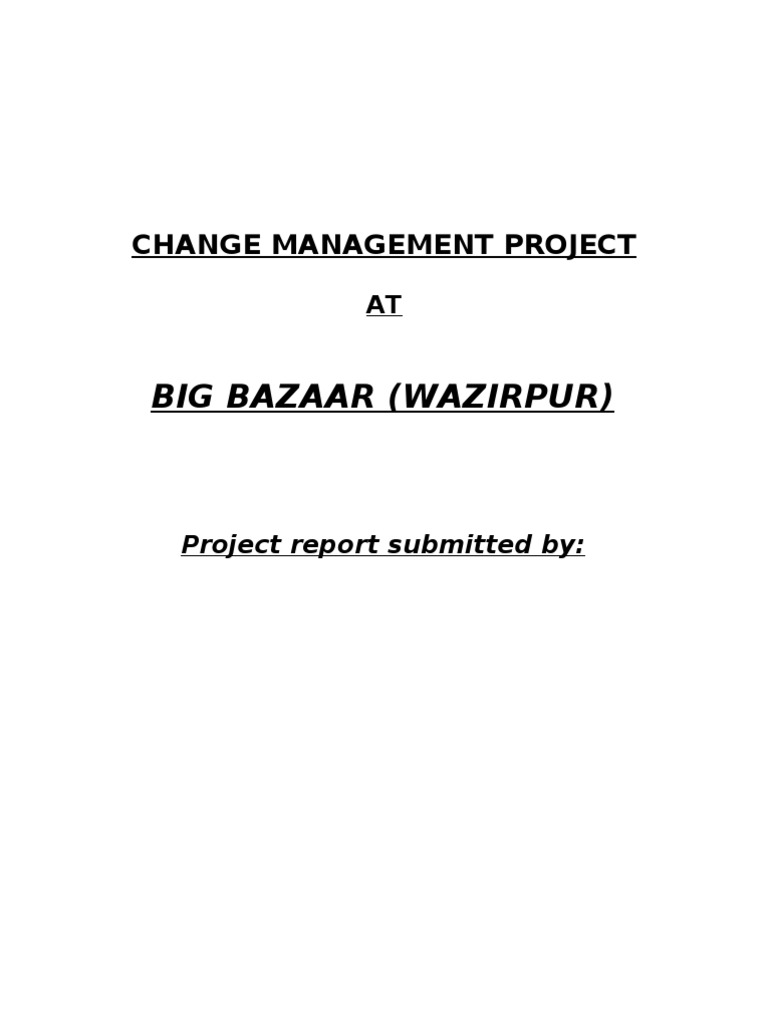 Change Management Project | PDF | Retail | Employment