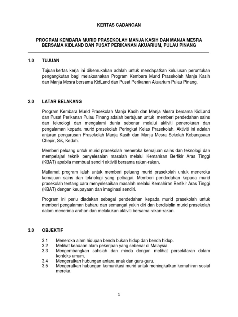 Kertas Kerja Rombongan | PDF