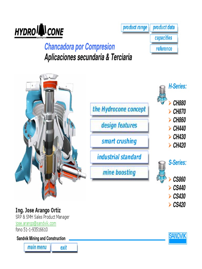 Sandvik Hydrocone CH440 Overview | PDF | Science | Engineering