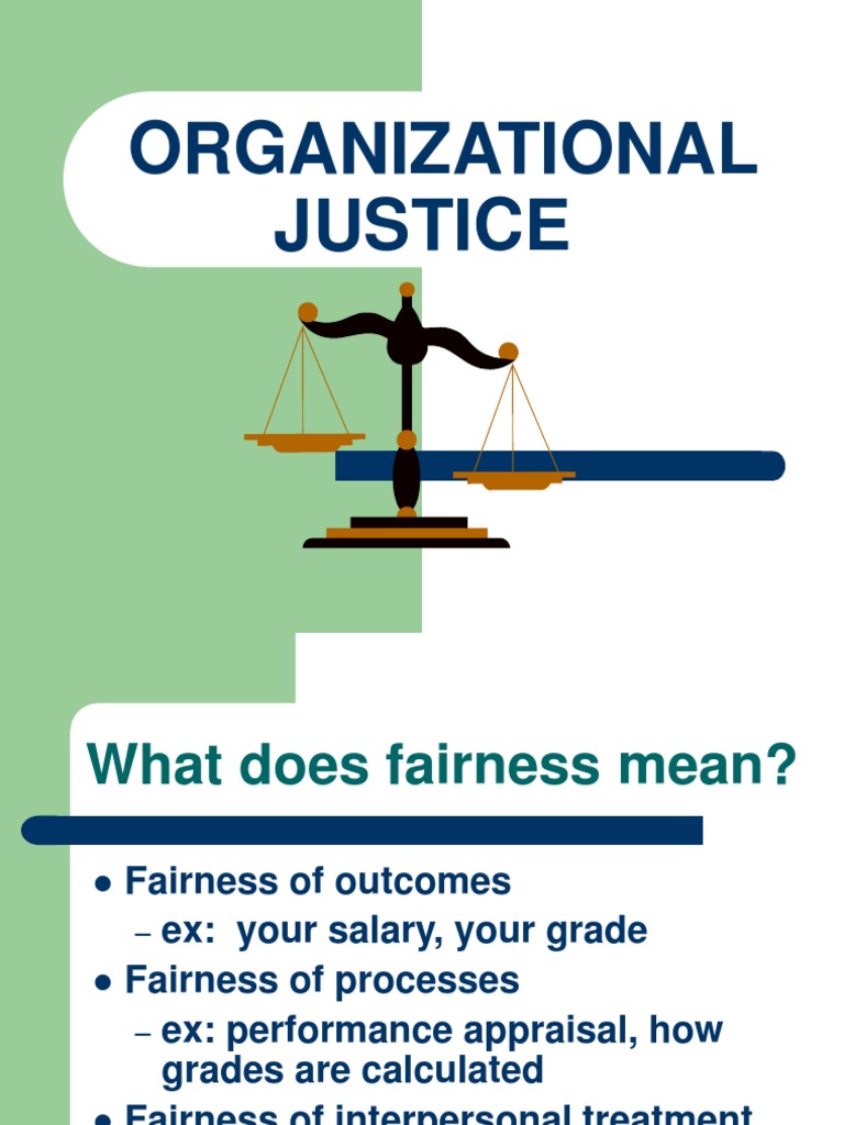 Organizational Justice | PDF | Employment | Performance Appraisal