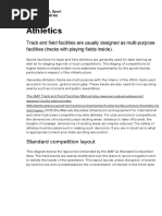 Track and Field Dimensions Overview | PDF | Track And Field | Running