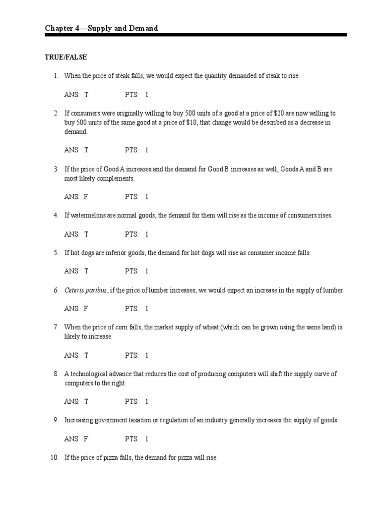 Law of Supply and Demand | PDF | Supply (Economics) | Demand