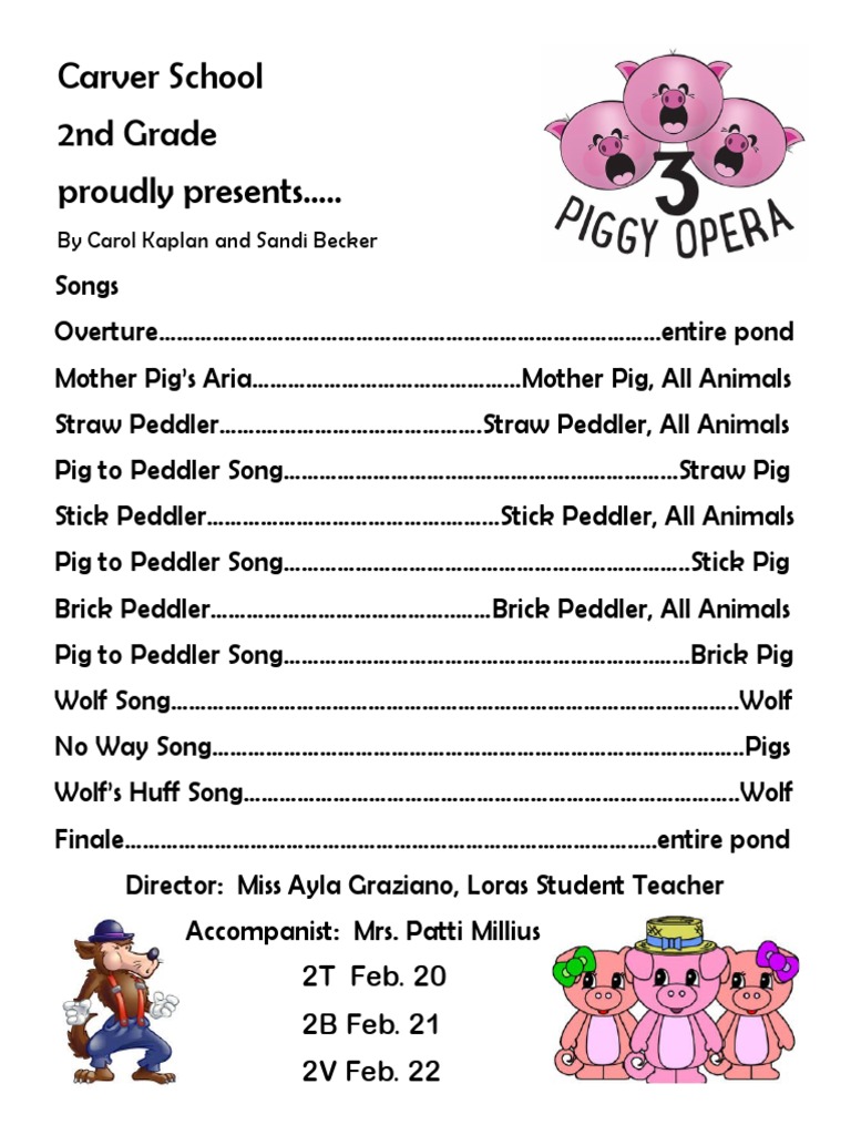 3 Piggy Opera Program | PDF | Leisure | Nature