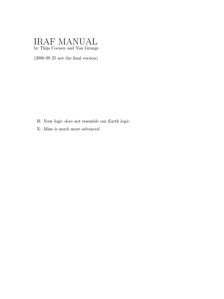 Iraf Manual | PDF | Charge Coupled Device | Computing