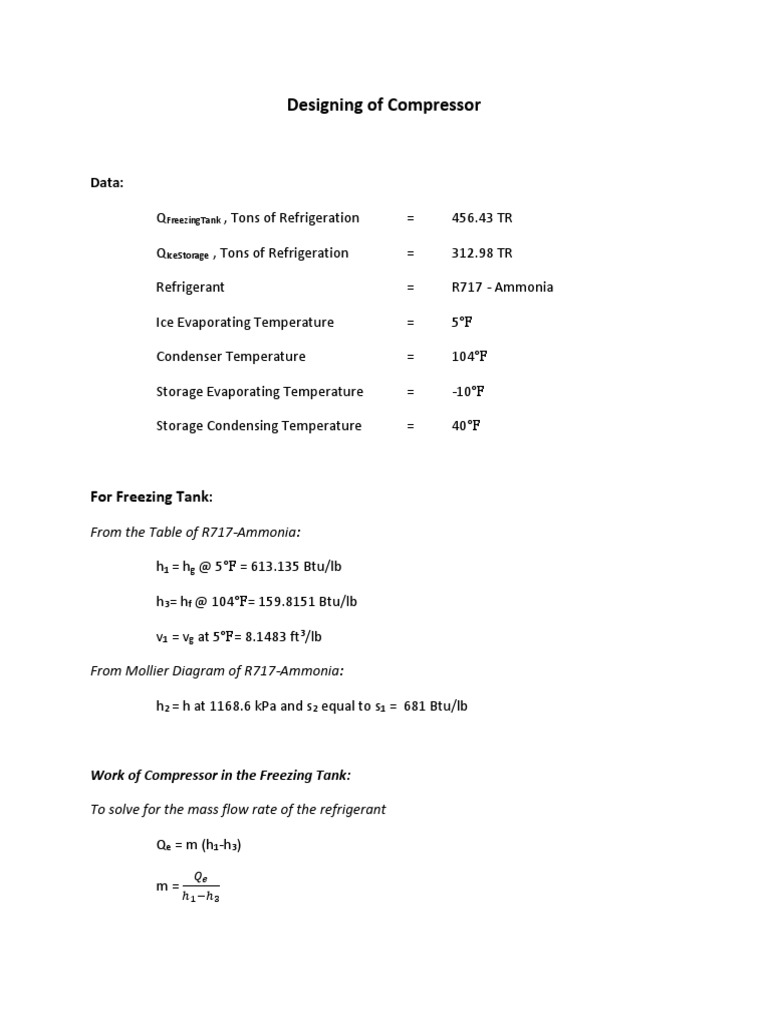 Designing of Compressor | Download Free PDF | Refrigeration ...
