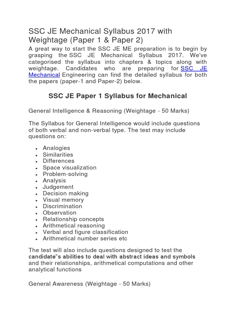 SSC JE Mechanical Syllabus | PDF | Fluid Dynamics | Steam