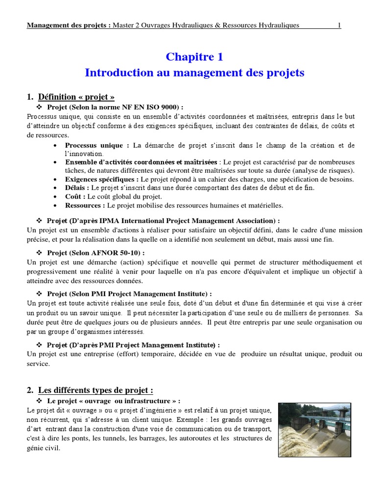 Introduction au Management de Projet | PDF | Gestion de projet ...