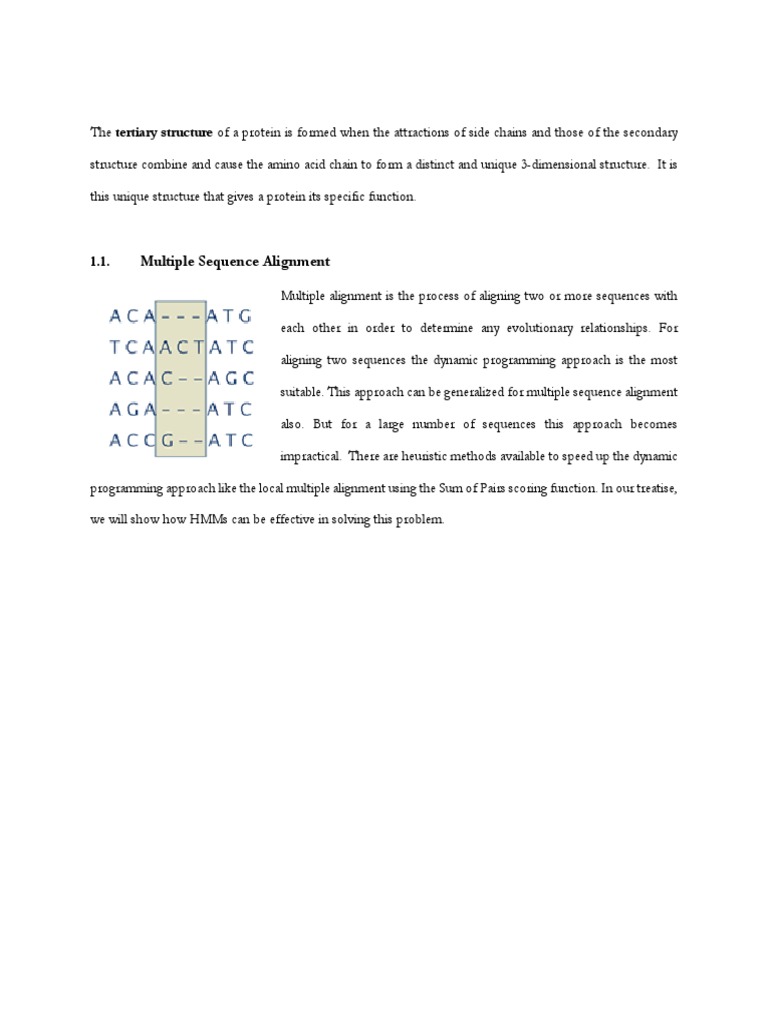 1.1. Multiple Sequence Alignment | PDF | Sequence Alignment | Rna Splicing