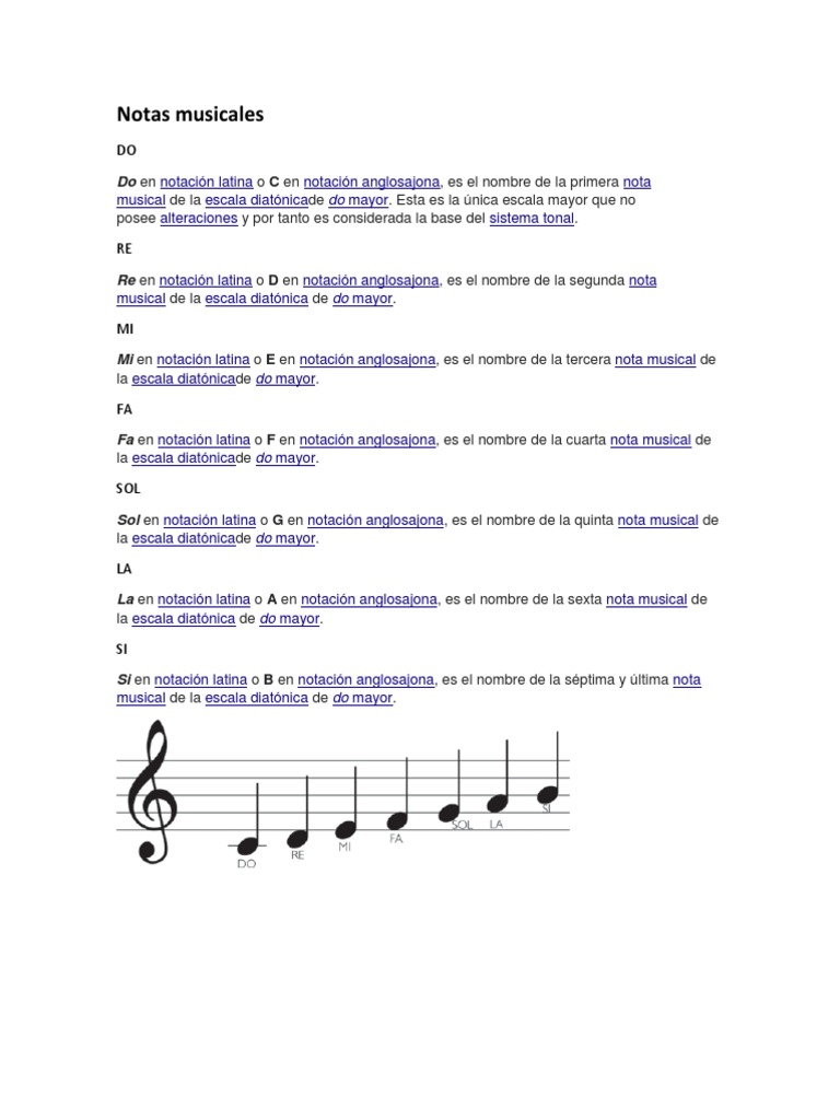 Notas Musicales | PDF