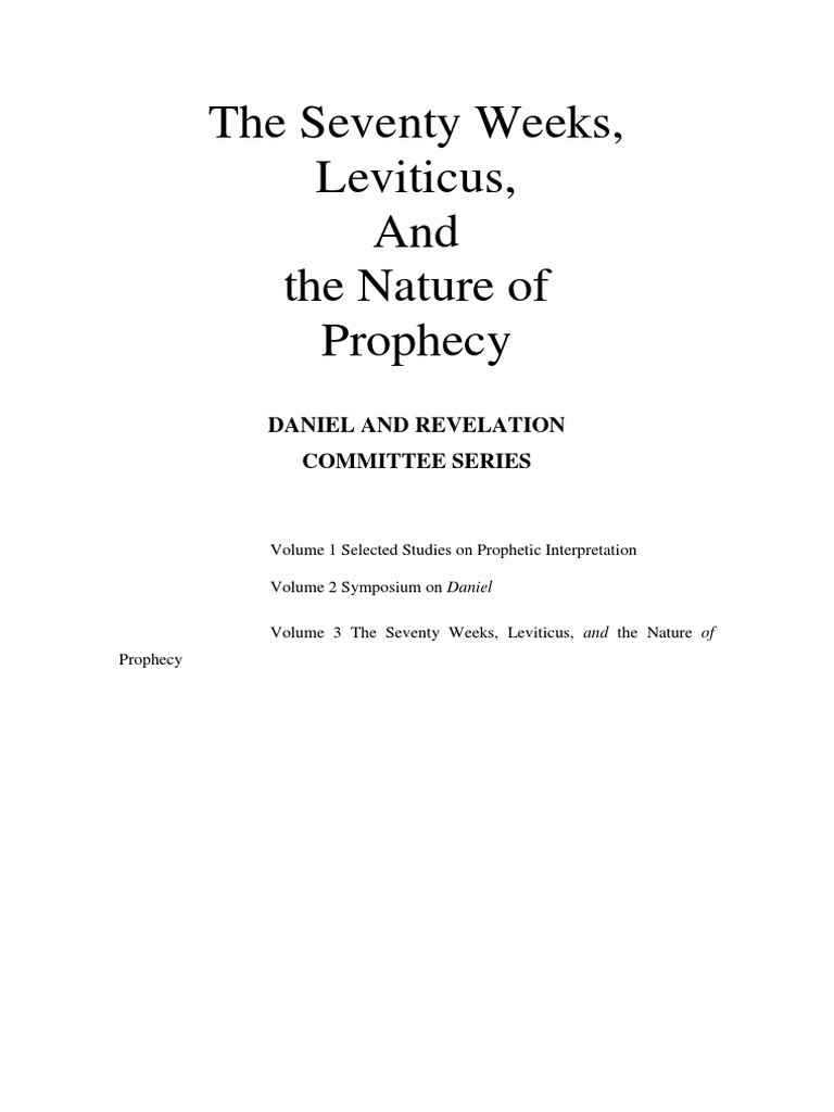 The Seventy Weeks PDF | PDF | Dispensationalism | Grammatical Gender
