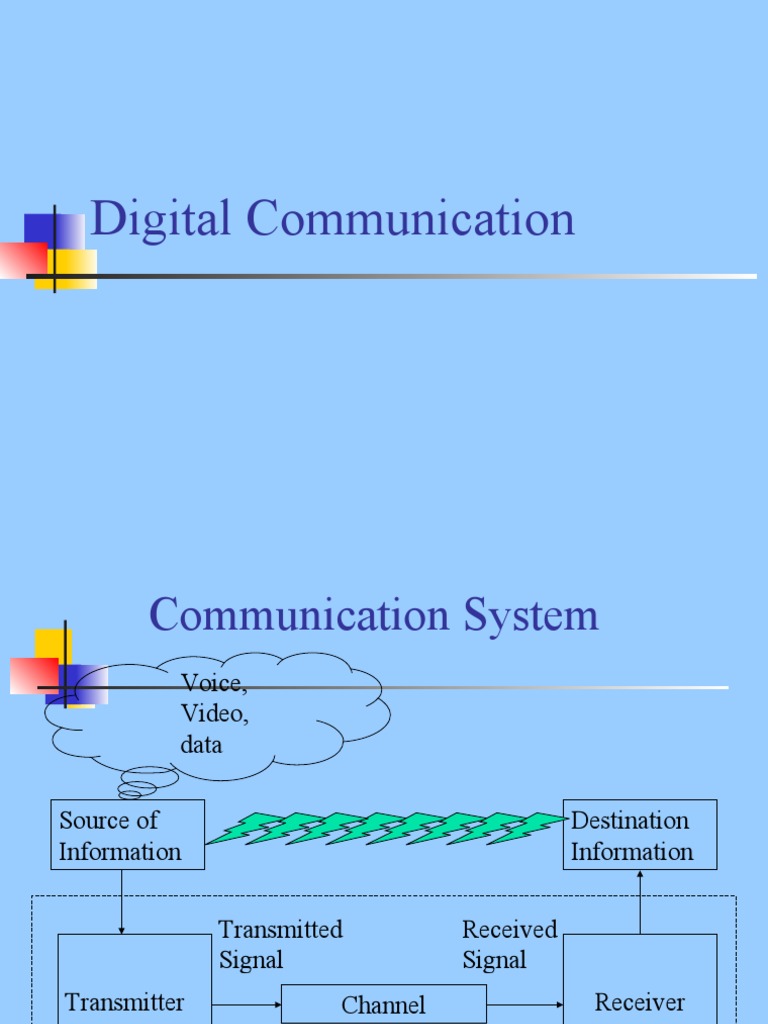 Digital Communication - Introduction 113 Slide | PDF | Transmission ...
