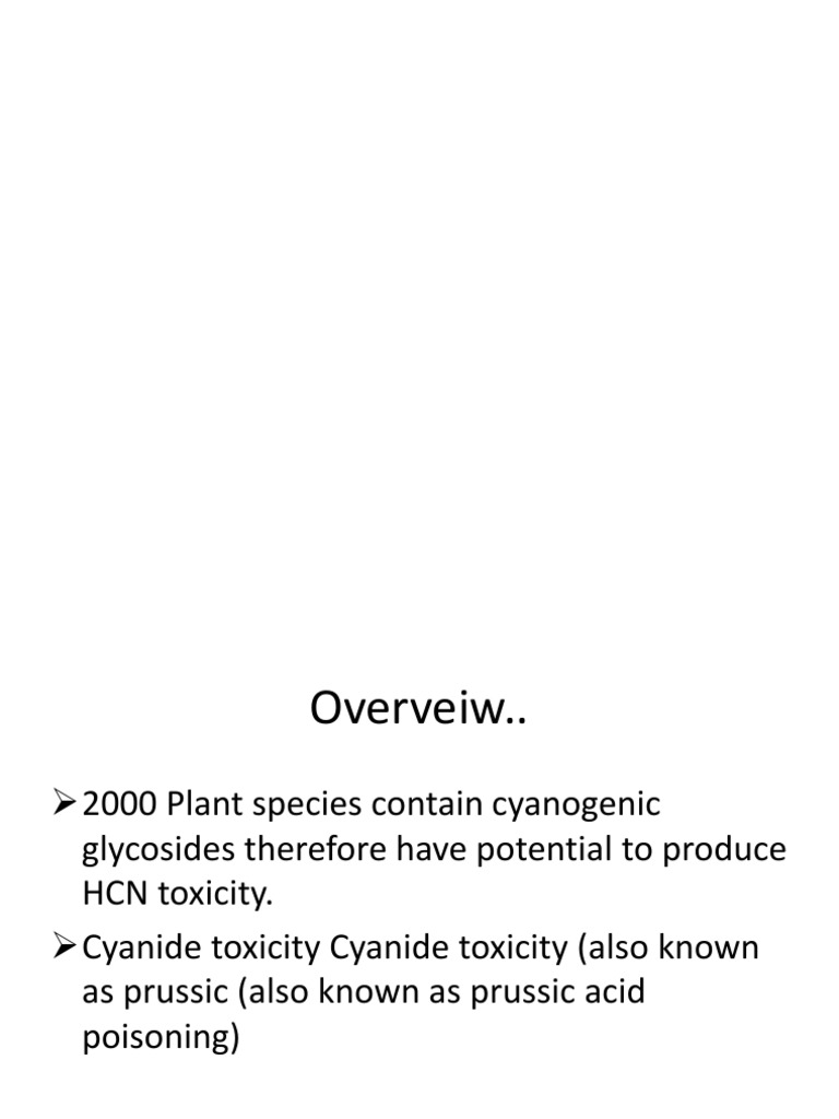 Cyanide Poisoning Presentation | PDF | Cyanide | Chemical Compounds