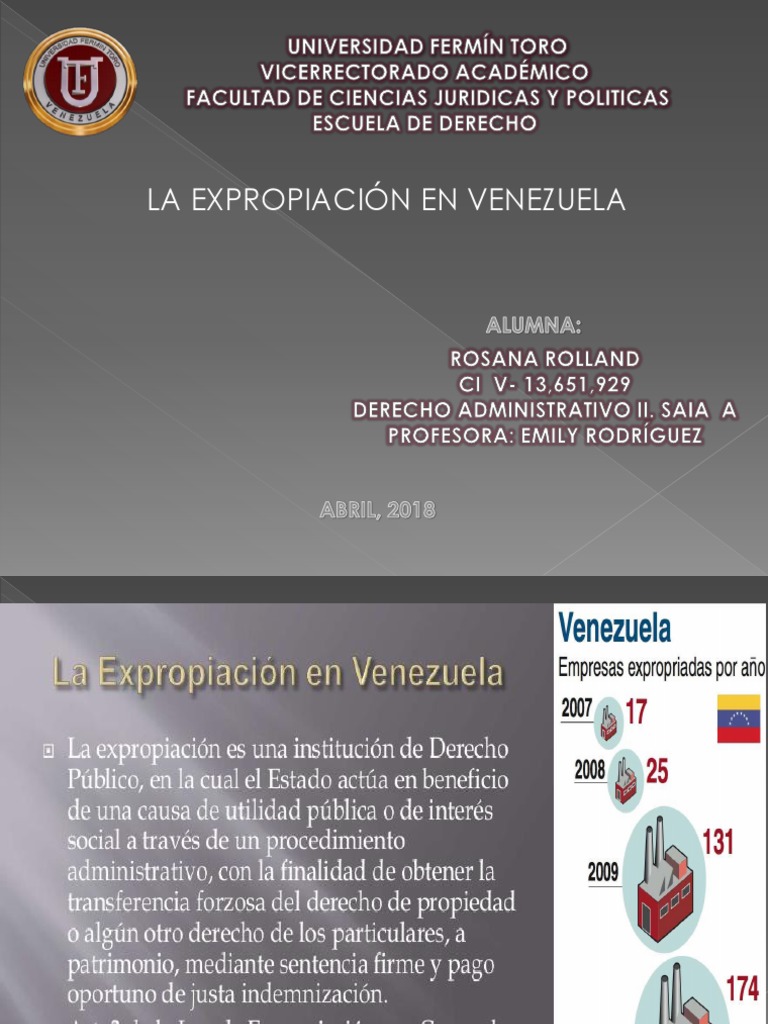 La Expropiación en Venezuela | PDF