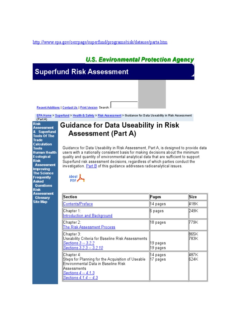Superfund Risk Assessment | PDF | Superfund | Risk Assessment