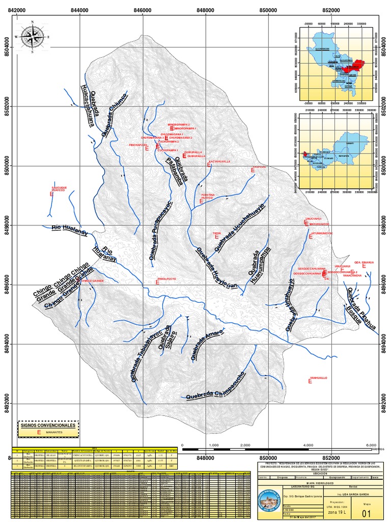 4 - G Mapa Hidrológico de La Sub Cuenca Del Huatanay Sector Distrito de Oropesa PDF | PDF