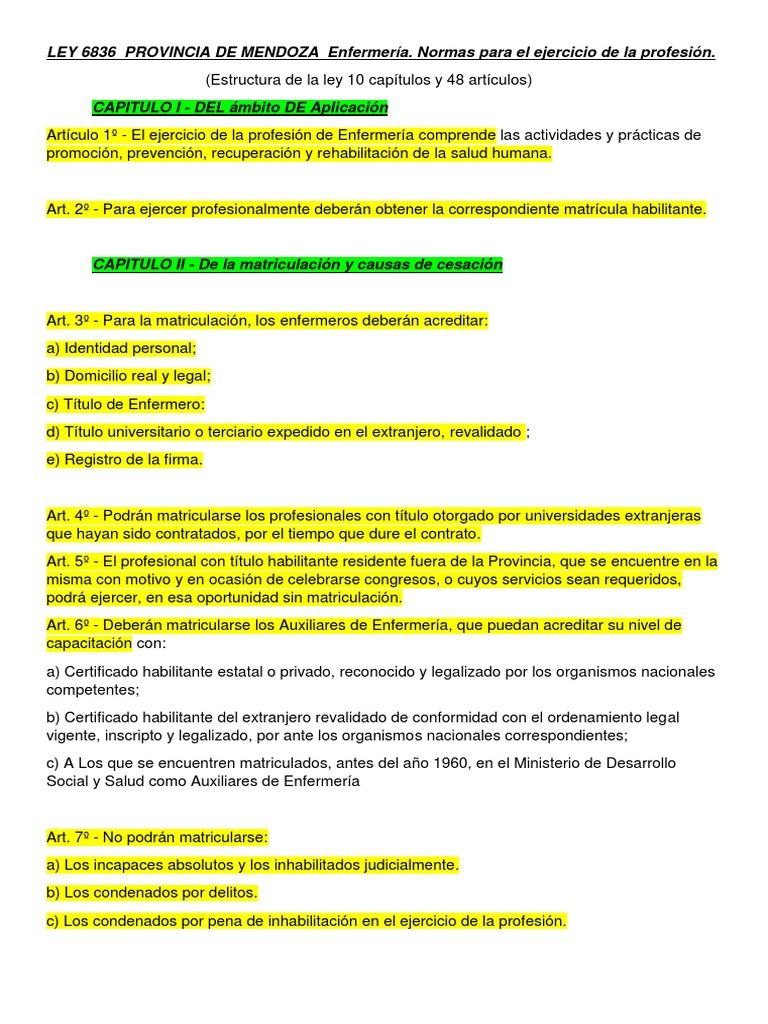 Ley 8636 | PDF | Enfermería | Bienestar