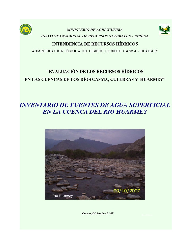 Cuenca Del Rio Huarmey PDF | PDF | Sistema de información geográfica | Cuenca de drenaje