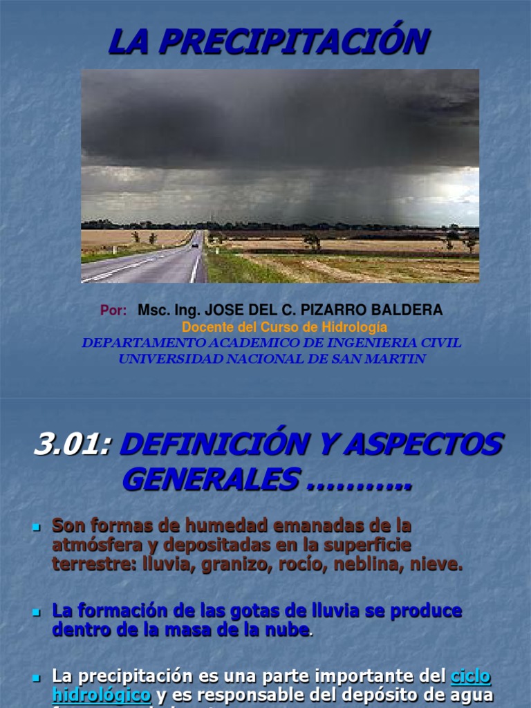 Hidrologia Cap. III La Precipitacion | PDF | Precipitación | Lluvia