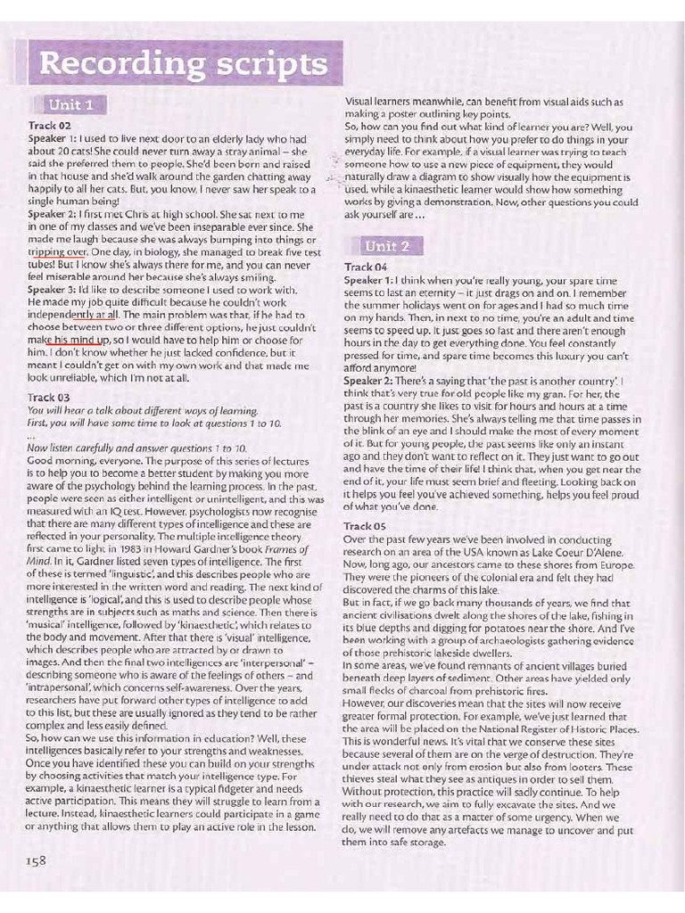 Cambridge Vocabulary For IELTS - Advanced Book - Recording Script | PDF