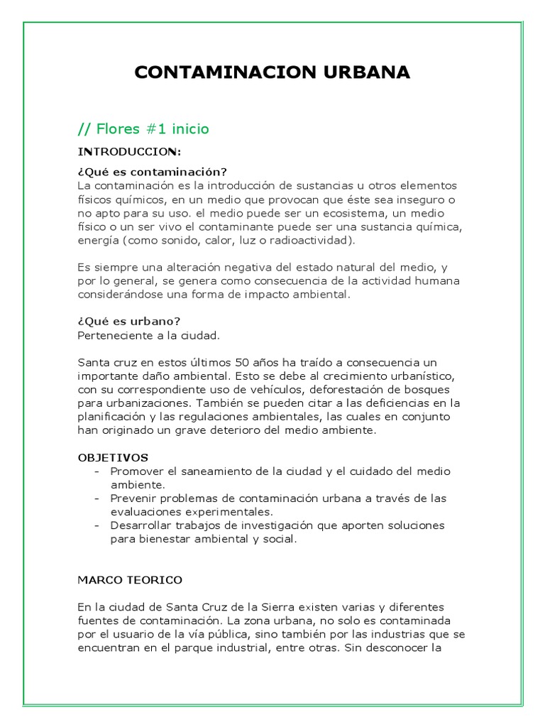 Contaminacion Urbana JHFGH | PDF | La contaminación del agua ...