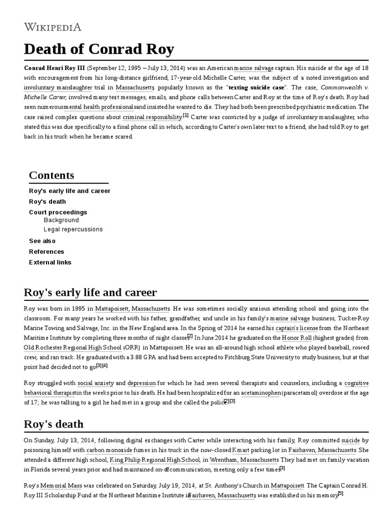 Death of Conrad Roy | Justice | Crime & Justice